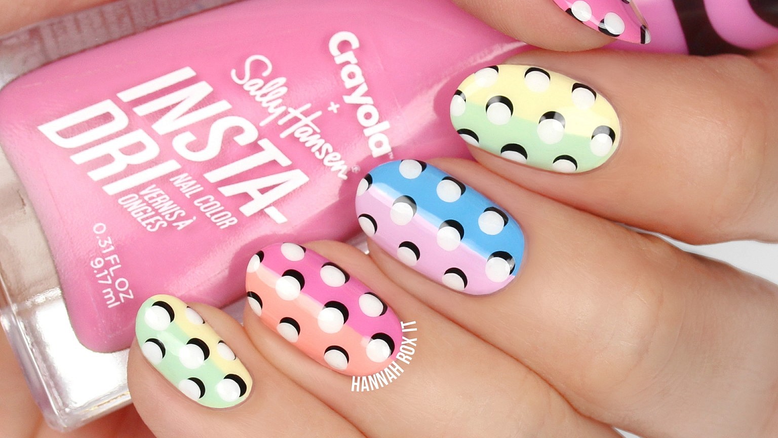 Tutorial: 3D Dot Color Blocking Nail Art – Hannah Rox It